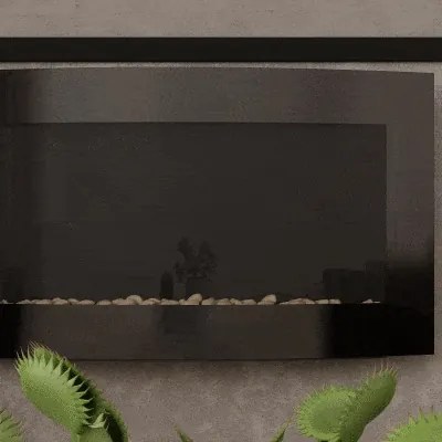HOMCOM Elektrokamin s topením, nástěnný krb s LED efektem plamene, 10 barev plamene, 900/1800 W, elektrický krb s časovačem, nastavitelný termostat, …