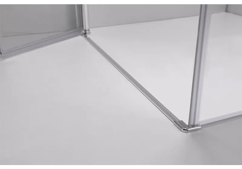 BPS-koupelny Čtvercový sprchový kout HYD-SK1180B 90x90 chrom/transparent - bez vaničky