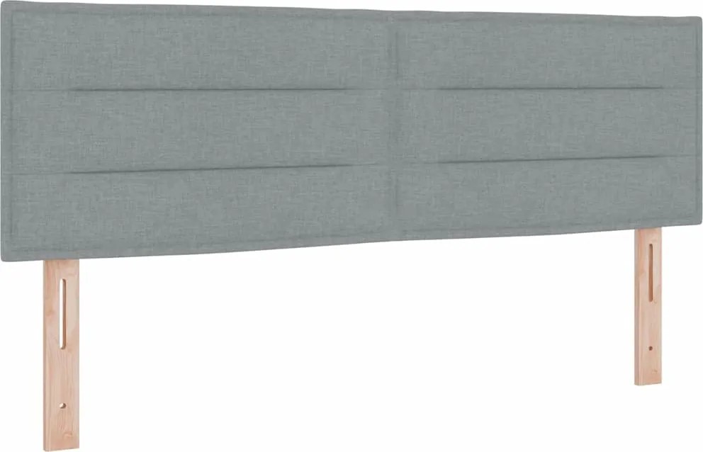 Postel s boxspringem s matrací Světle šedá 190 x 140 cm textil 3341223