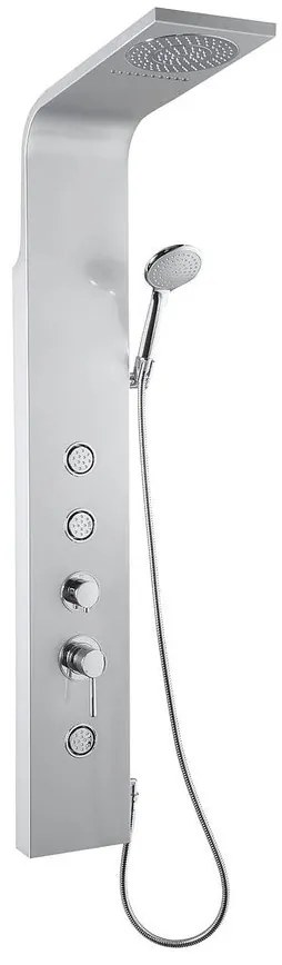 Aqualine, TUSA sprchový panel s baterií, 1400 mm, hliník, SL680