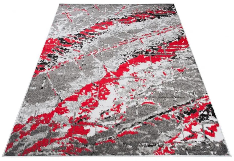 Kusový koberec PP Kevis šedočervený 80x150cm