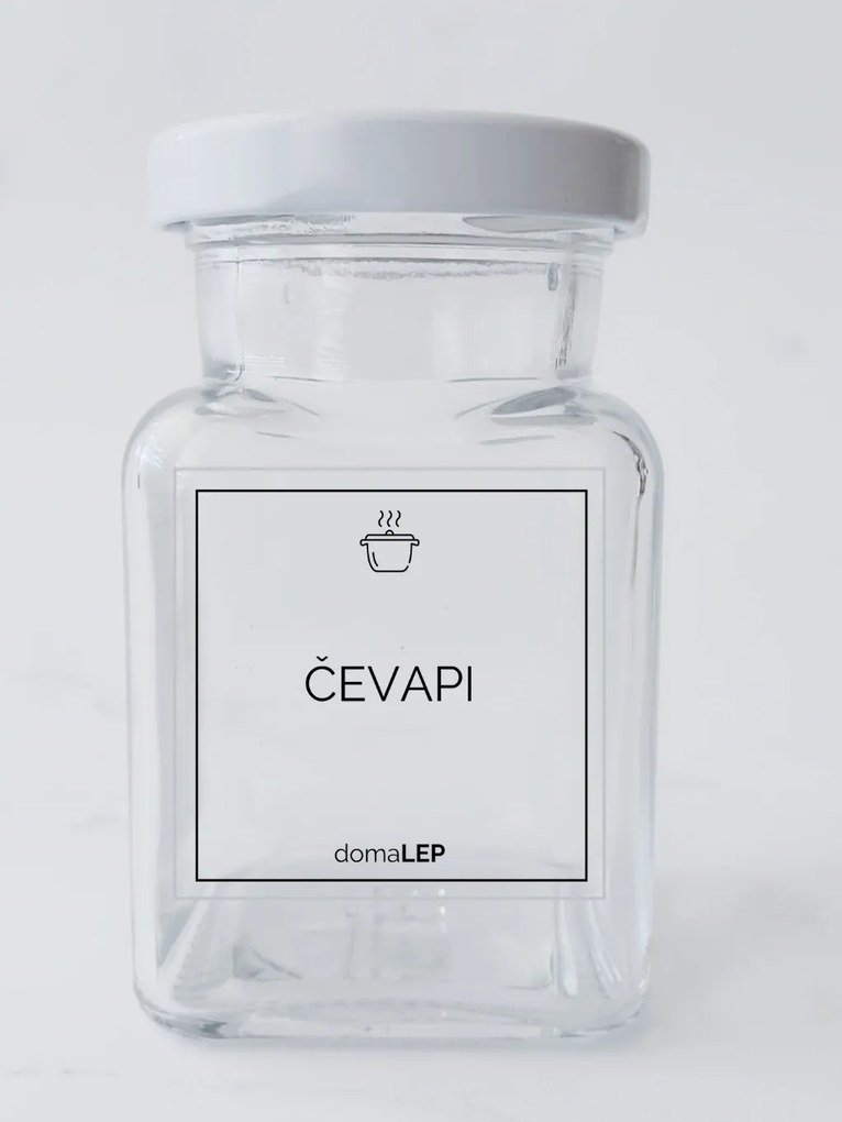 Samolepka na kořenky ČEVEPI průhledná 5 × 5 cm základní písmo