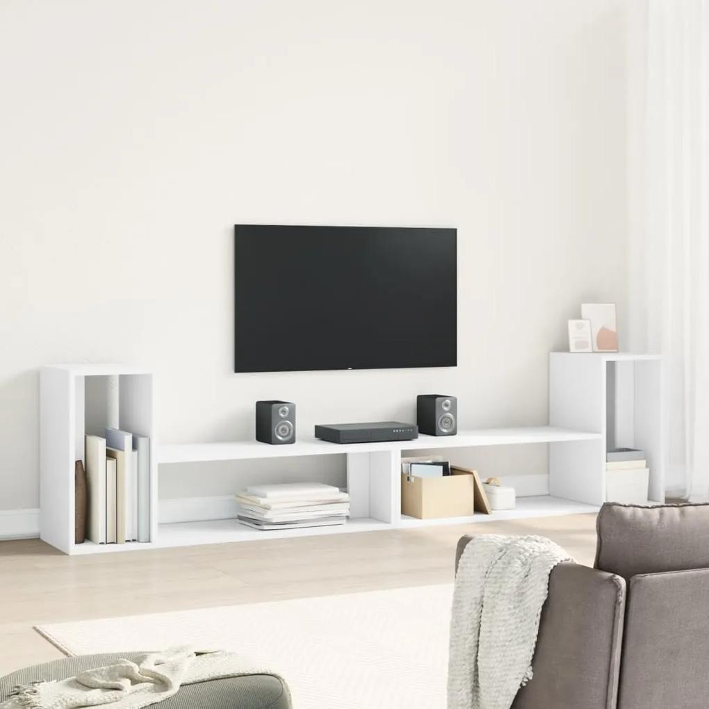 TV skříňky 2 ks bílé 100 x 30 x 50 cm kompozitní dřevo