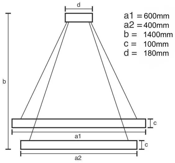 LED Stmívatelný lustr na lanku LED/65W/230V 3000-6500K chrom + dálkové ovládání