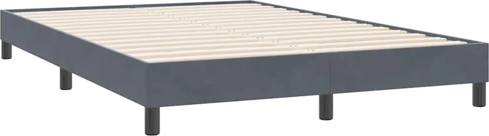 Postel Box Spring bez matrace tmavě šedá 160x220 cm samet 3315880