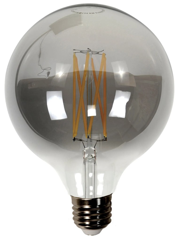 LED žárovka E27 - koule Ø 12,5 Smoke grey glass