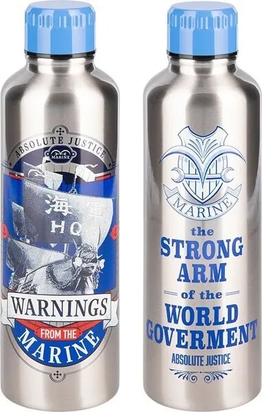 Láhev nerezová One Piece - Warnings from the Marine 500 ml Vícebarevná