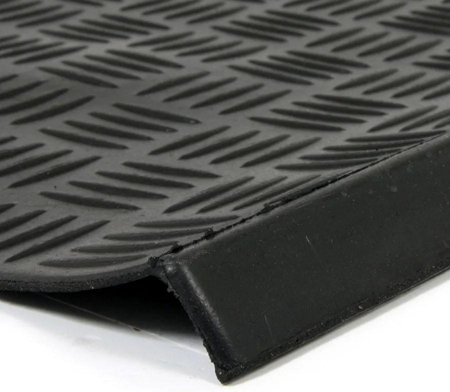 Gumová schodová rohož Criss Cross, FLOMAT - délka 25 cm, šířka 75 cm a výška 0,5 cm