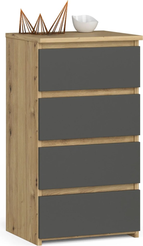 Komoda CL4 dub artisan/grafitová šedá