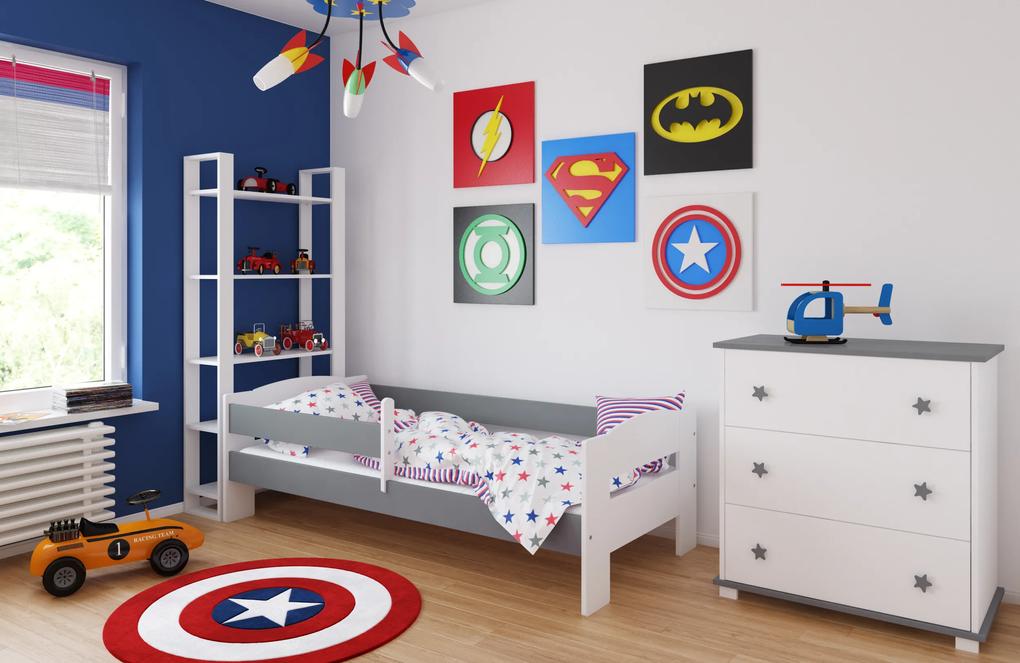 BabyBeds Dětská postel ADAS Velikost postele: 160x80 cm, Barevné provedení: Bílá, Úložný prostor: Ano, s úložným prostorem Bílá