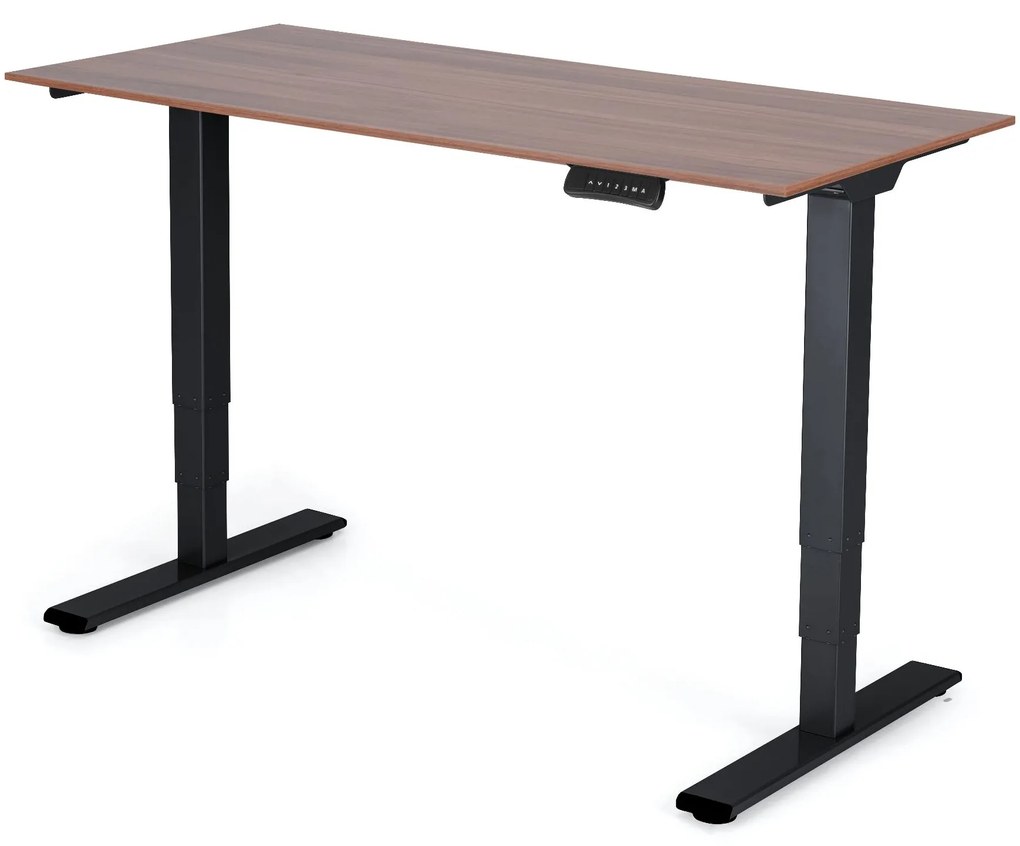 Polohovatelný stůl Liftor 3segmentové nohy černé,   deska 1380 x 650 x 18 mm ořech