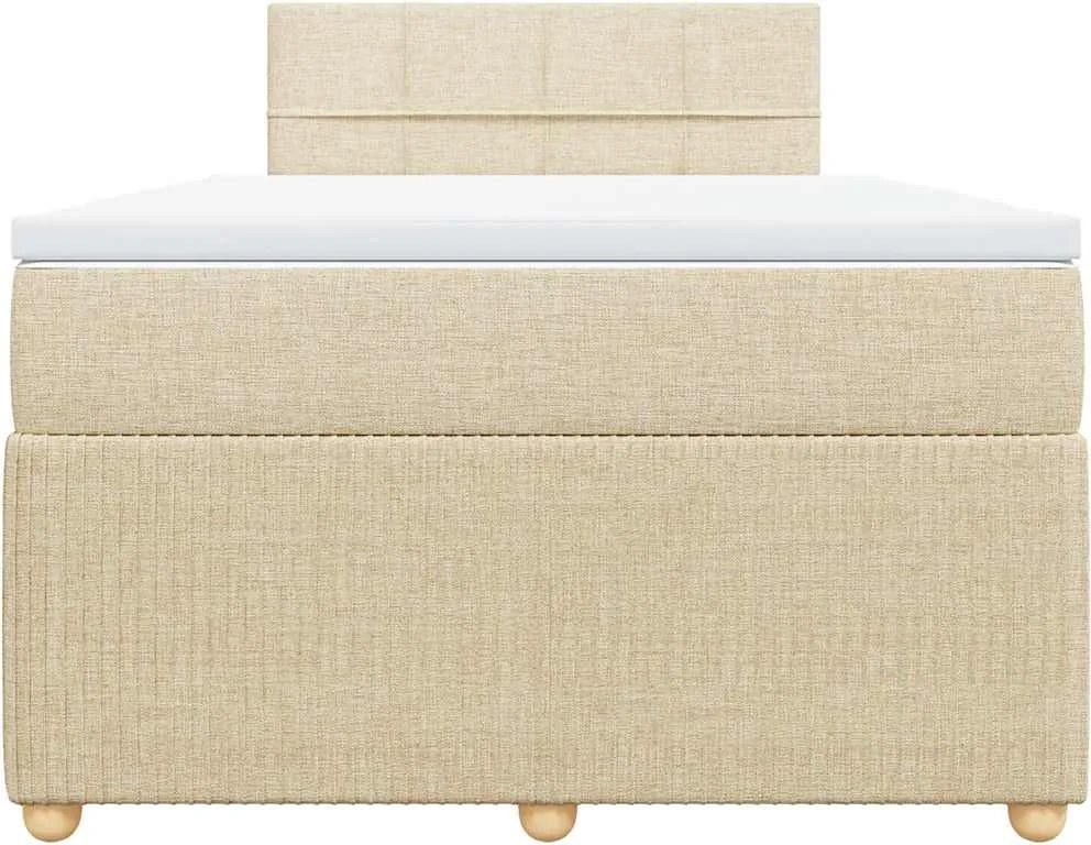 Box spring postel s matrací krémová 120x200 cm textil 3289728