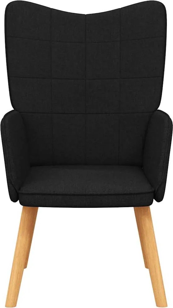 Relaxační židle černá textil 327925