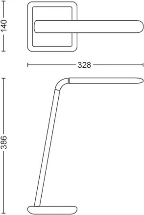 Stolní LED lampa Philips Jabiru 66016/31/P3 bílá 4000K