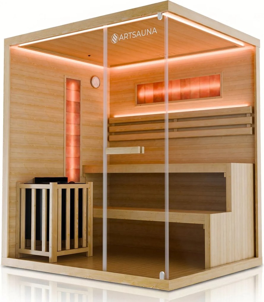 Artsauna Finská sauna Vantaa, přírodní Velikost: 150 cm, Počet osob: 3