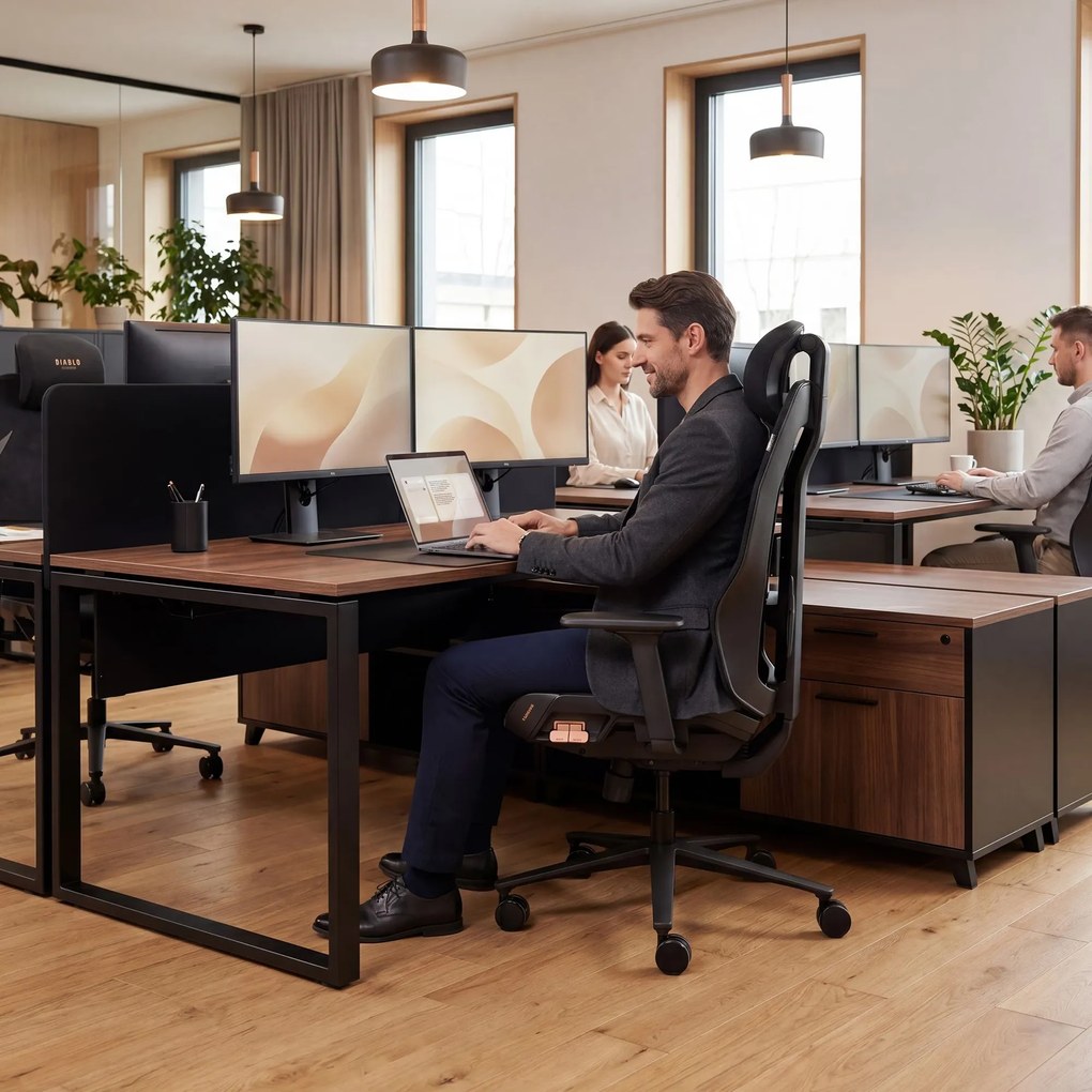 Ergonomická kancelářská židle černá: Diablo V-Flash Ultra Black