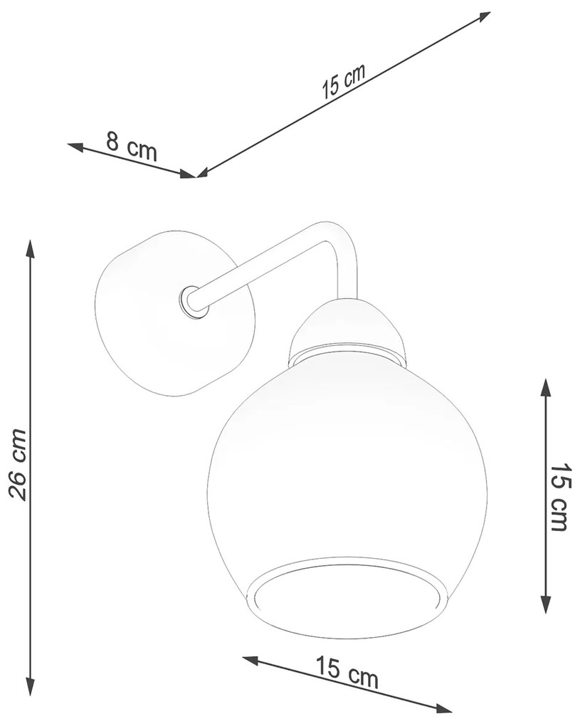 Sollux Lighting Nástěnné svítidlo ALINO 1 Černá