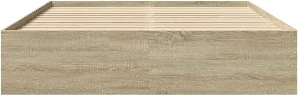 Rám postele bez matrace dub sonoma 160x200 cm kompozitní dřevo 3295641