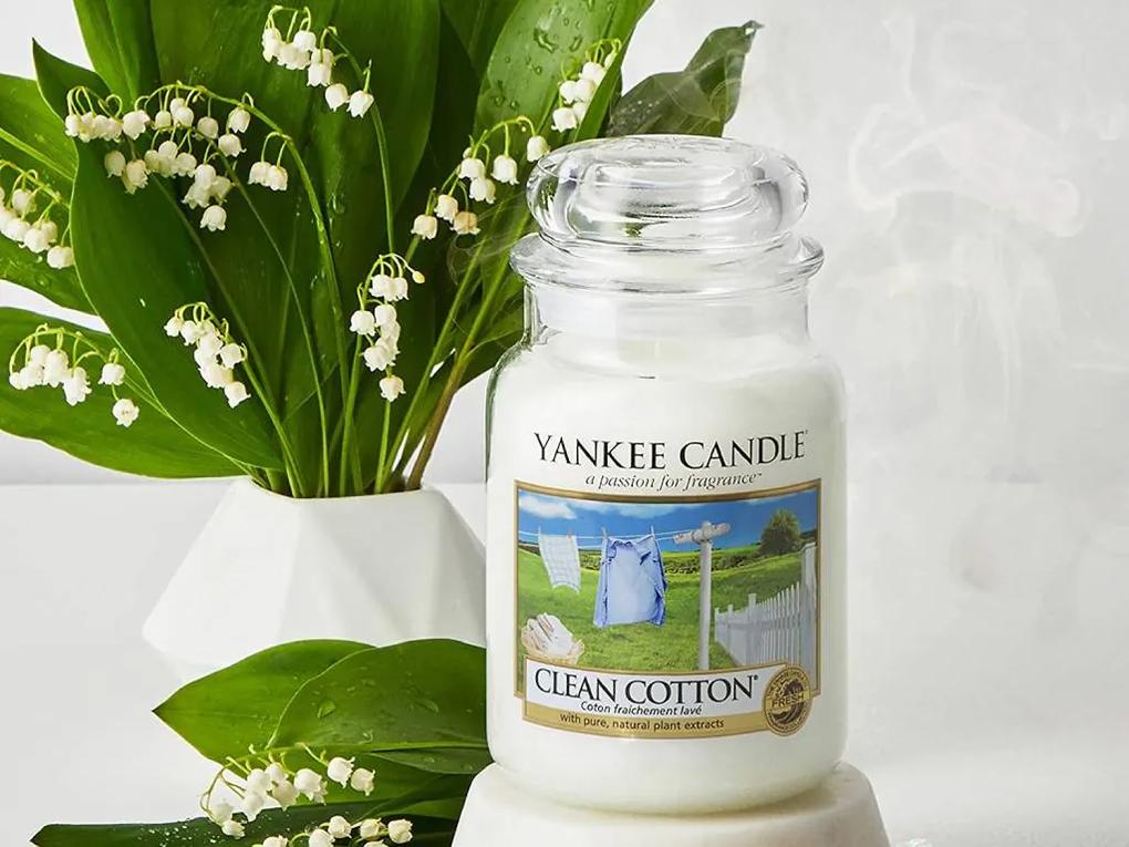 Yankee Candle – votivní svíčka Clean Cotton (Čistá bavlna), 49 g