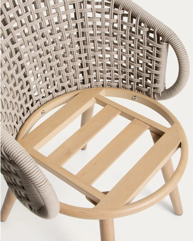 Taupe polstrovaná zahradní židle Lidario – Kave Home
