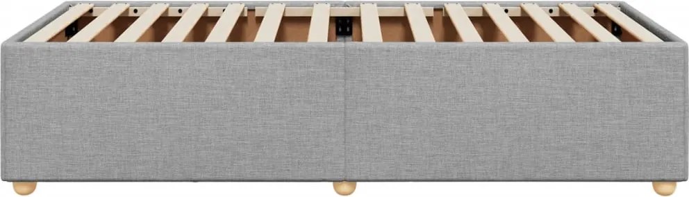 Rám postele bez matrace světle šedý 90 x 200 cm textil 3284701