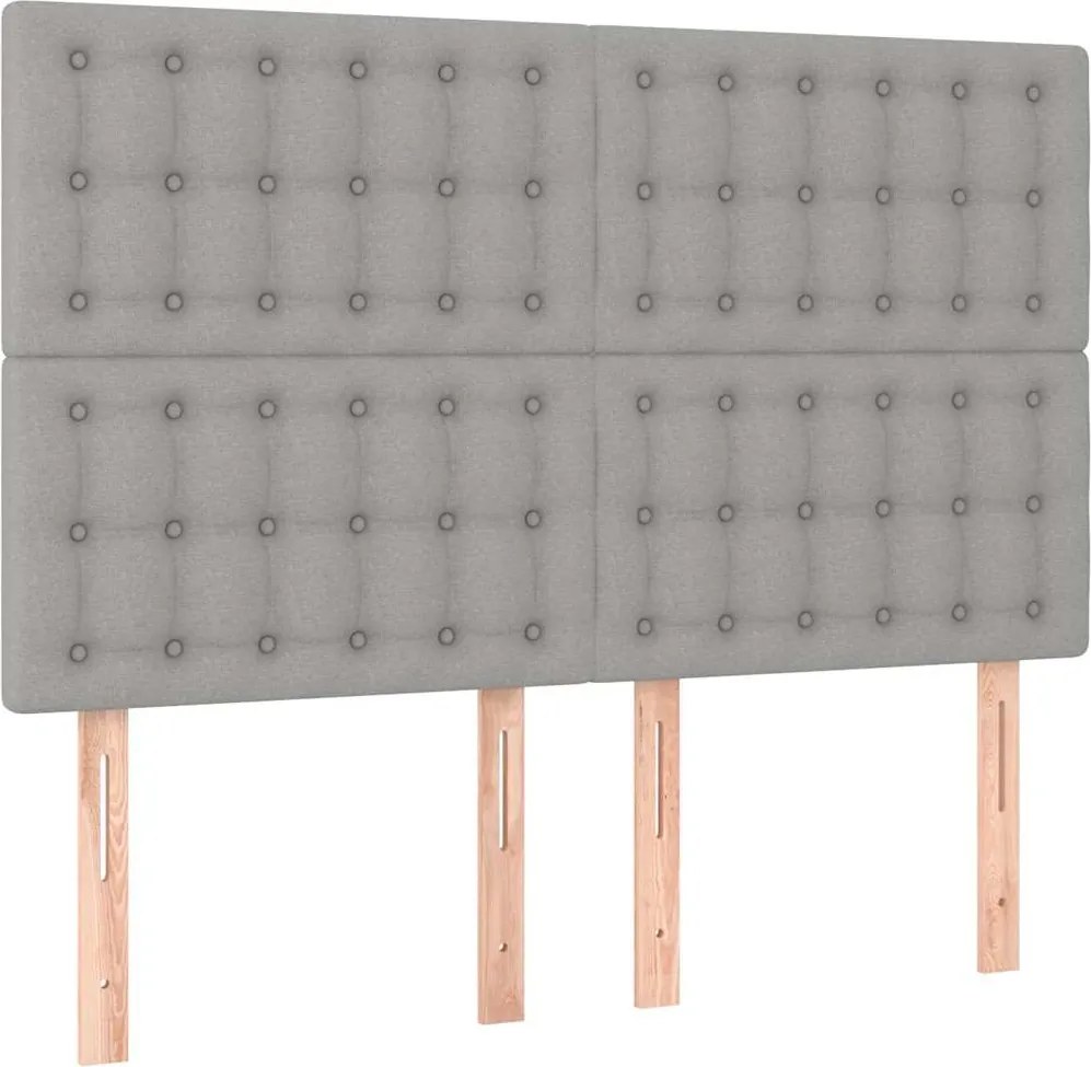 Box spring postel s matrací světle šedá 140 x 190 cm textil 3128837