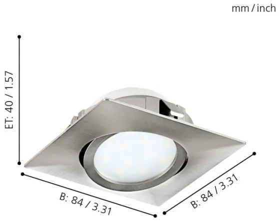 Eglo 95846- SADA 3x LED podhledové svítidlo PINEDA 1xLED/4,9W/230V