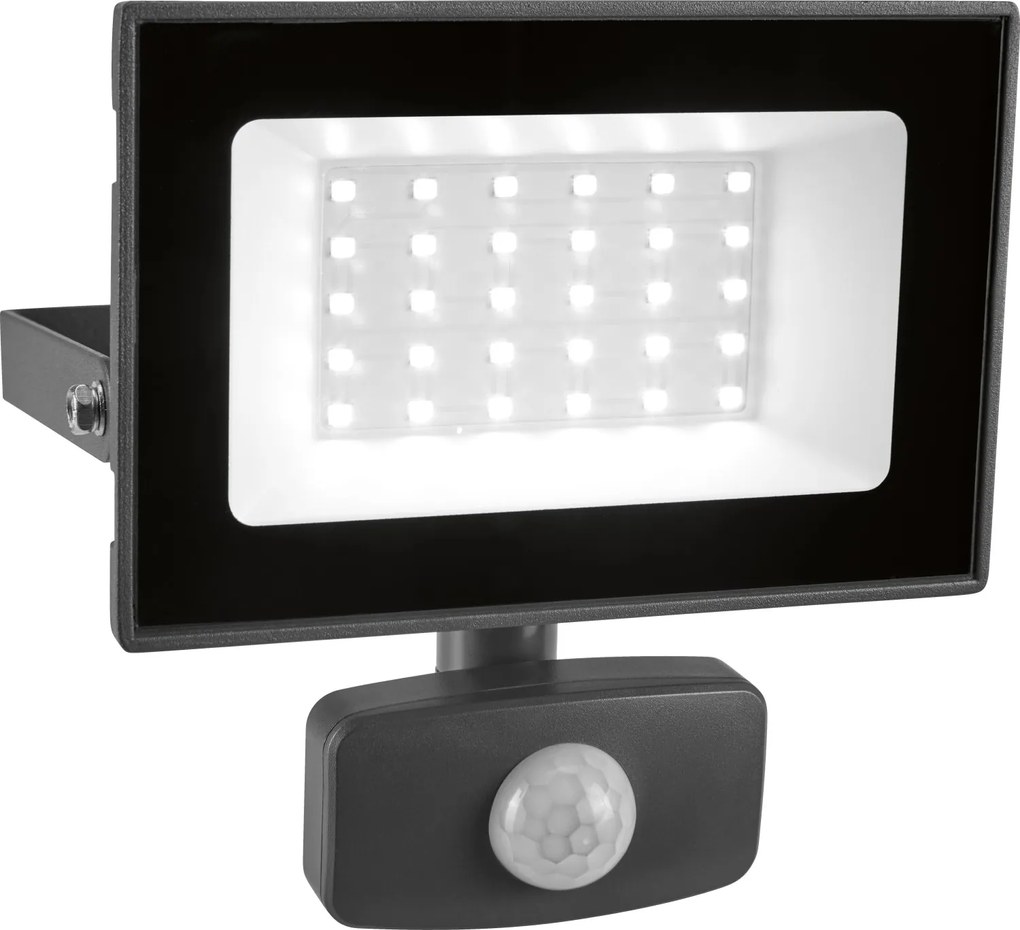 BWO LED reflektor 30 W 2700 lm 5000 K IP44 šedý 15 x 13 x 5 cm s detekt.pohybu