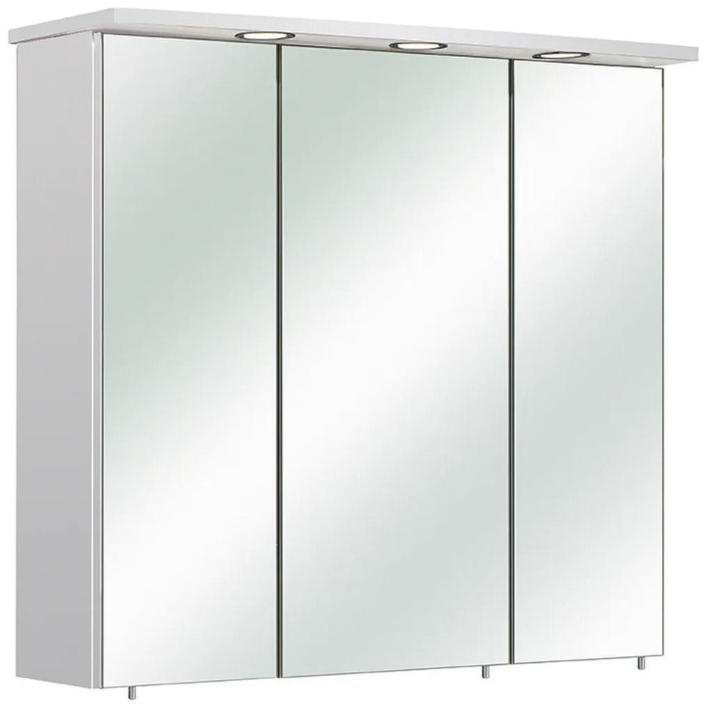 XXXLutz SKŘÍŇKA SE ZRCADLEM, bílá, 75/72/20 cm Xora - Zrcadlové skříňky