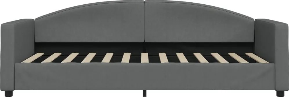 Válenda s přistýlkou a zásuvkami tmavě šedá 90 x 200 cm textil 3197225