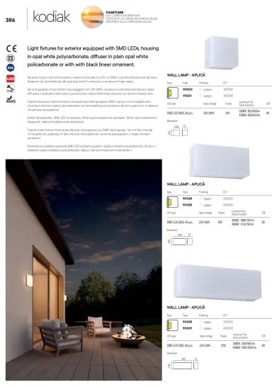 Redo 90325 - LED Venkovní svítidlo KODIAK LED/8W/230V 4000K 20 cm IP65 bílá