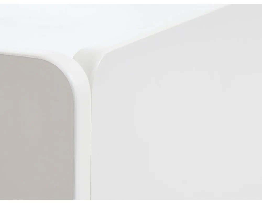 Bílý TV stolek 160x55x45 cm Bera – Unique Furniture
