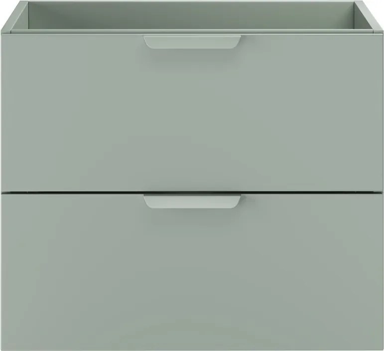 Závěsná skříňka Aster Ovalia Cloud s umyvadlem 100 cm dub cremona/zelená