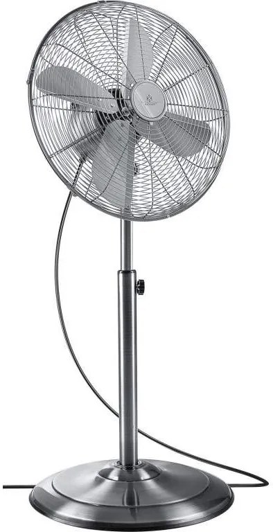 Stojanový ventilátor Kesser / 3 rychlosti / Ø 40 cm / 60 W / kov / stříbrná