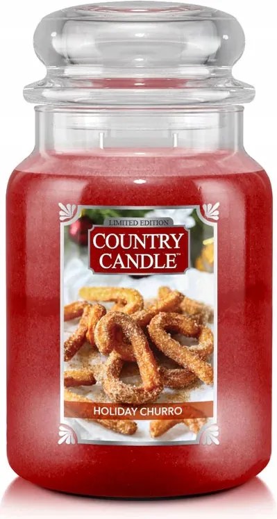 Holiday Churro – Country Candle – velká vonná svíčka se 2 knoty
