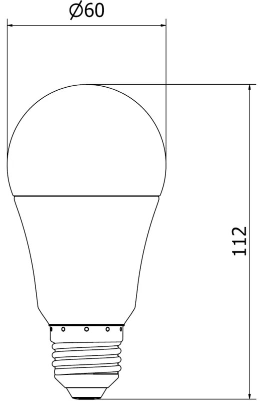 Mexen Nova, LED žárovka E27, A60, 10W, studená - 6500K, 1055 lm - L100-E27-1065-01