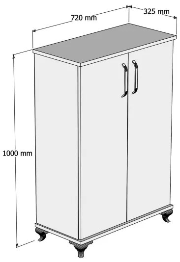 Botník ASTA 100x72 cm bílá