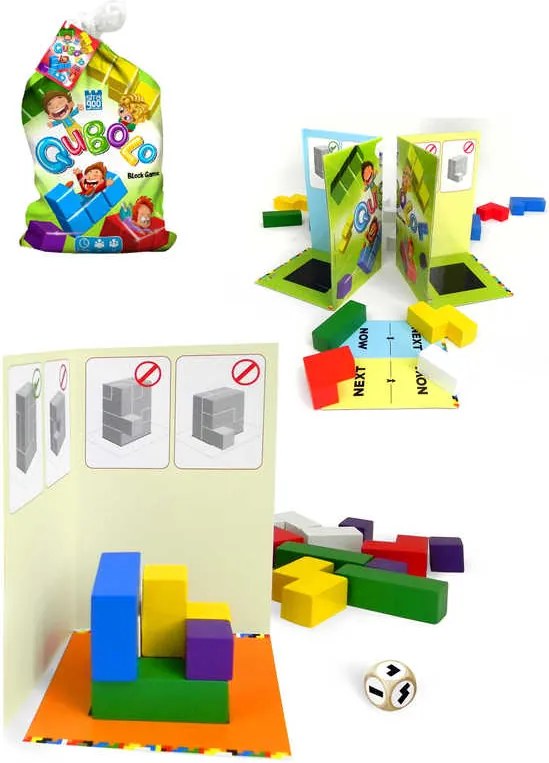 BONAPARTE DŘEVO Hra kostky dřevěné Qubolo 3D *SPOLEČENSKÉ HRY* bn07888