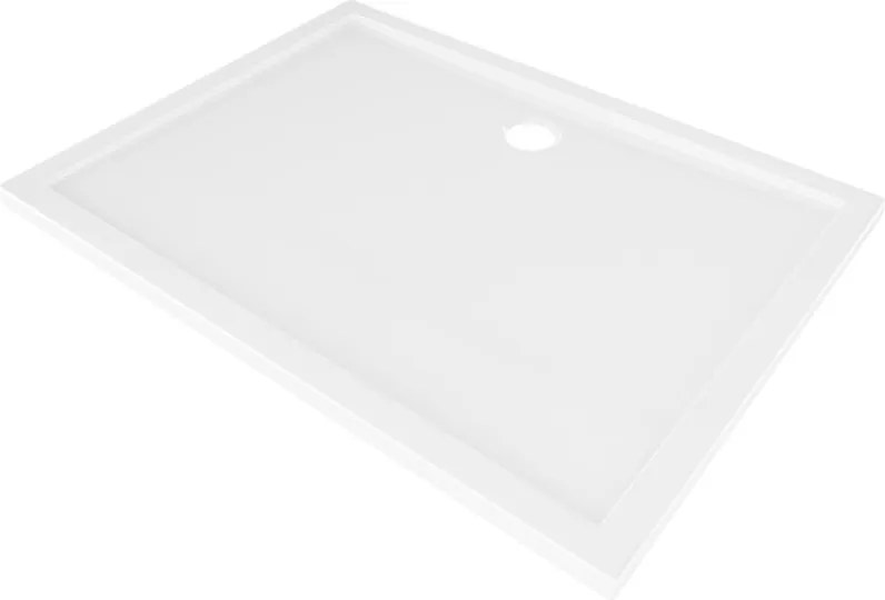 Mexen, Mexen Flow obdélníková sprchová vanička slim 70 x 75 cm, bílý lesk - 46R107075