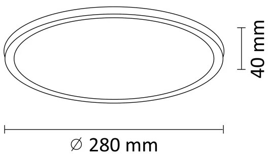 LED Stropní svítidlo WOODY LED/15W/230V pr. 28 cm
