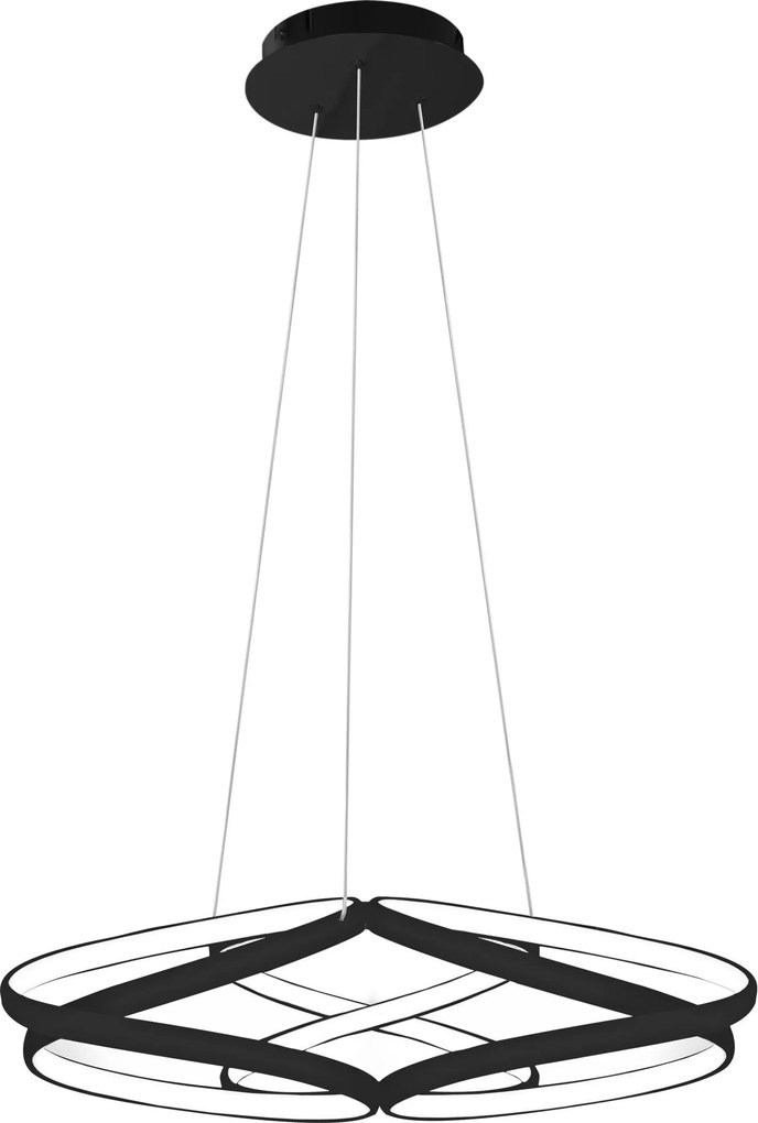 Toolight - LED závěsné svítidlo APP793-CP + dálkové ovládání, černá, OSW-04020