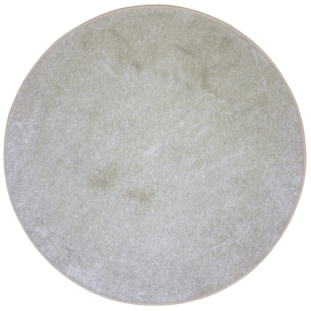 Vopi, Kusový koberec Capri Lux cream kruh, 100x100 (průměr) kruh, béžová, chodba / předsíň