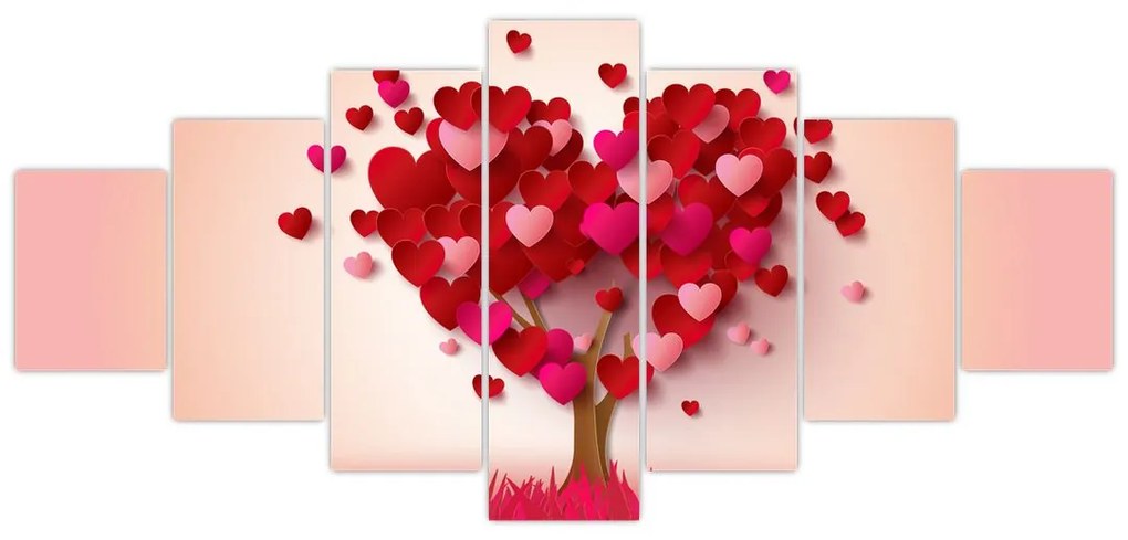 Obraz srdcového stromu (210x100 cm)