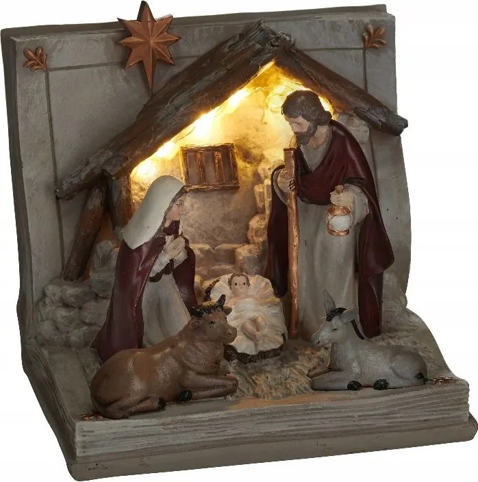 Villa Italia Vánoční betlém Bible Led 15 cm Holy Family