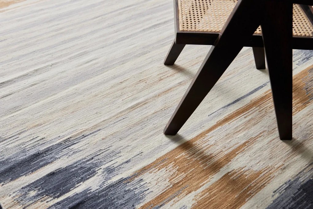 Diamond Carpets India, Ručně vázaný kusový koberec Ombre Paris DESP HL64 Ivory Charcoal, 200x290, vícebarevná, chodba / předsíň