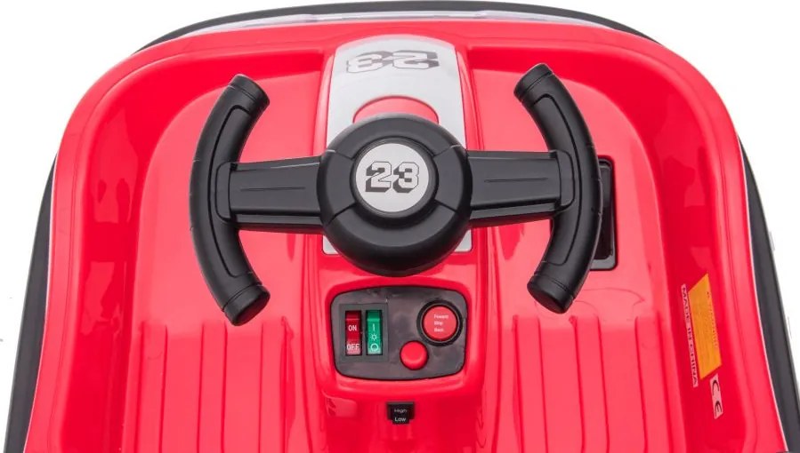 LEAN CARS Bateriové vozidlo GTS1166 LED světla dálkové ovládání červené
