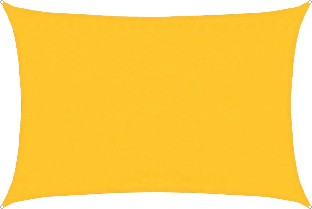 Plachta proti slunci 160 g/m² obdélník žlutá 3,5 x 4,5 m HDPE 311571