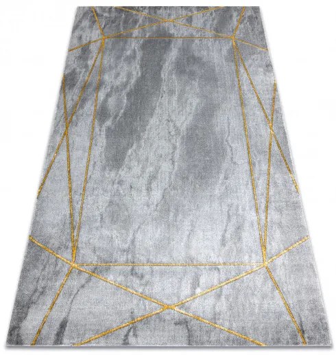 Dywany Łuszczów, Kusový koberec Emerald 1022 grey and gold, 120x170, šedá, chodba / předsíň
