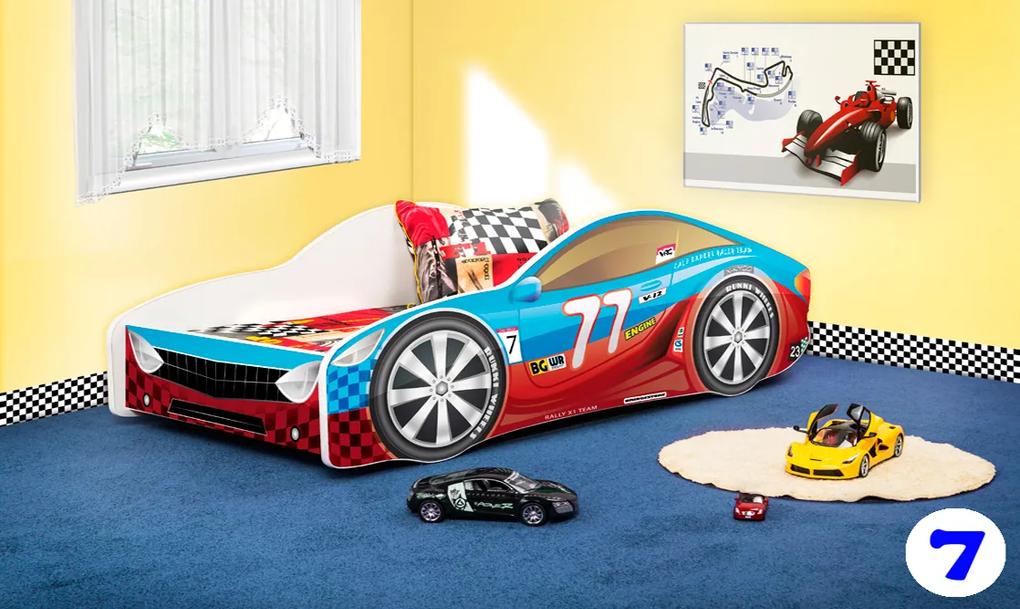 Svetmimi Dětská autopostel sportovní auto + matrace - Auto postel vzor 7