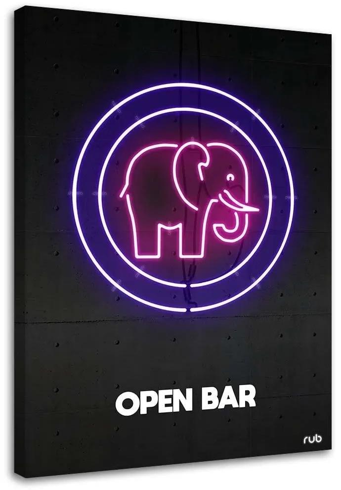Gario Obraz na plátně Sloní neon - Rubiant Rozměry: 40 x 60 cm